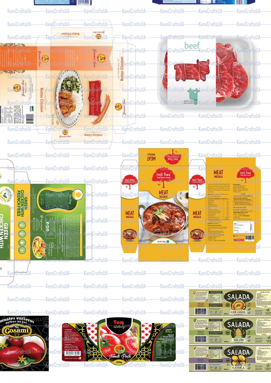 Printable Miniature Food Packaging for Miniature Dollhouse 1:6 Scale ...