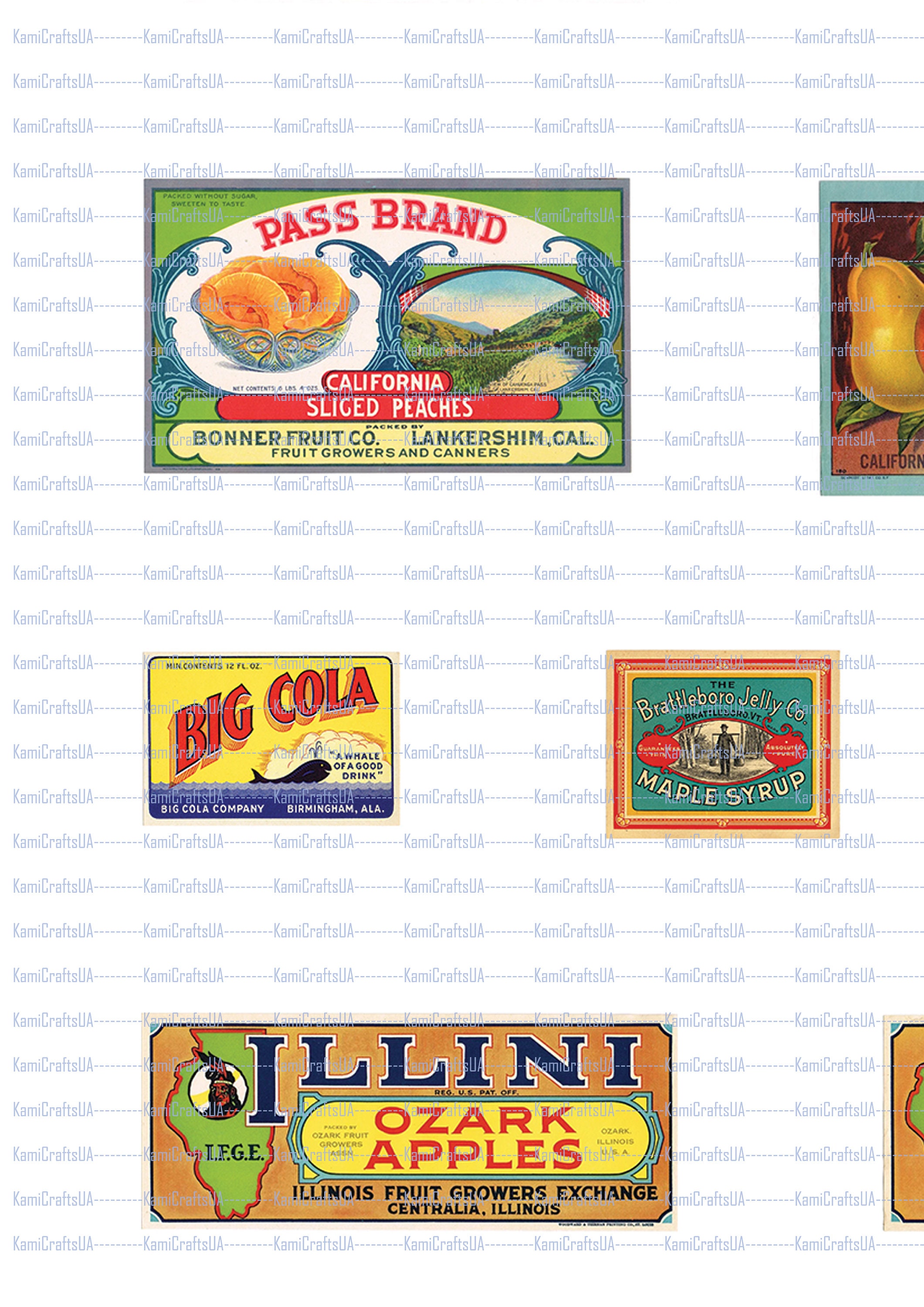 Printable Miniature Food Packaging 1900-1930 for Miniature Dollhouse 1: ...