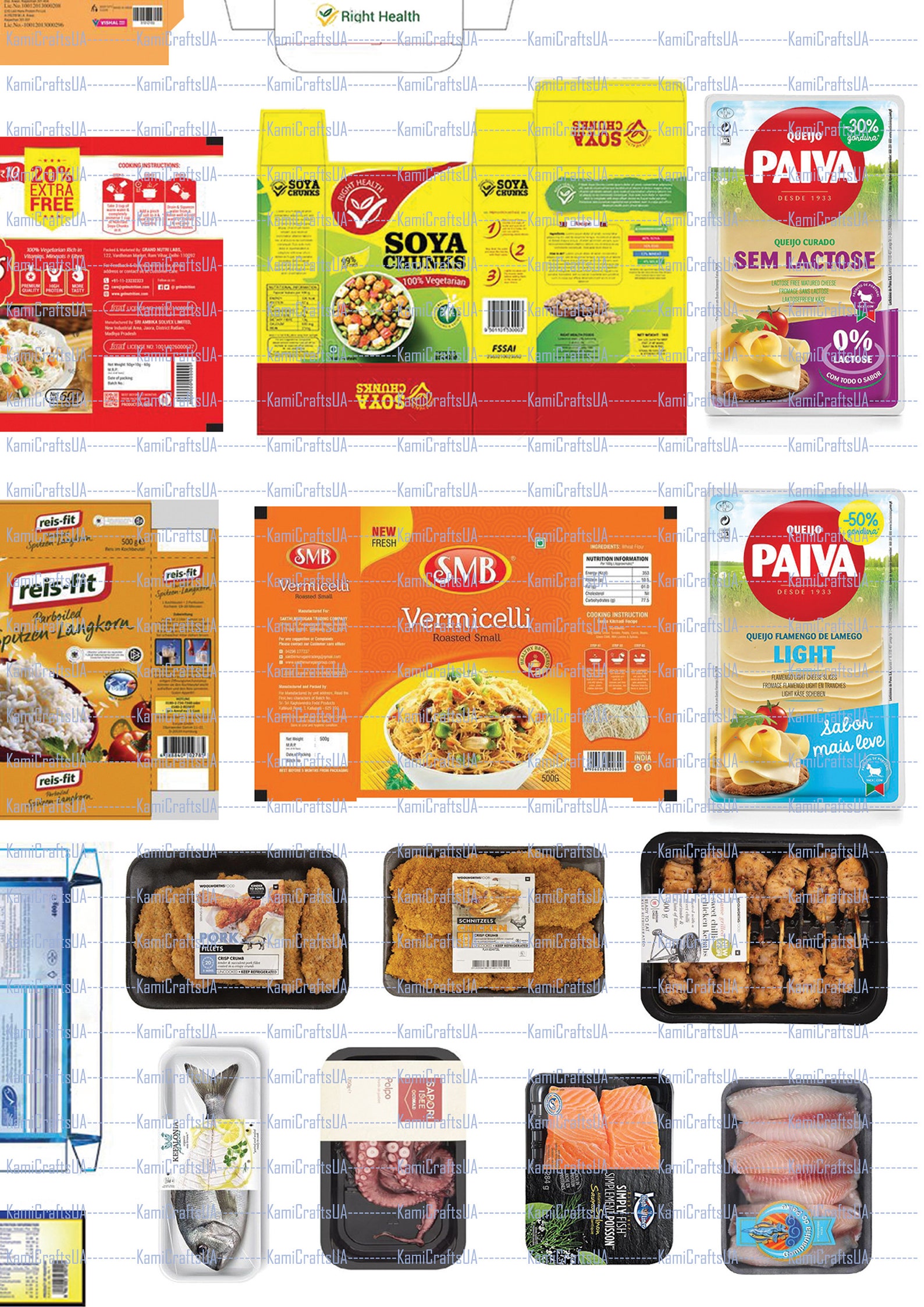 Printable Miniature Food Packaging for Miniature Dollhouse 1:6 Scale ...