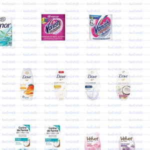 Printable Miniature Cleaning Supplies for Miniature Laundry Room 1:12 ...