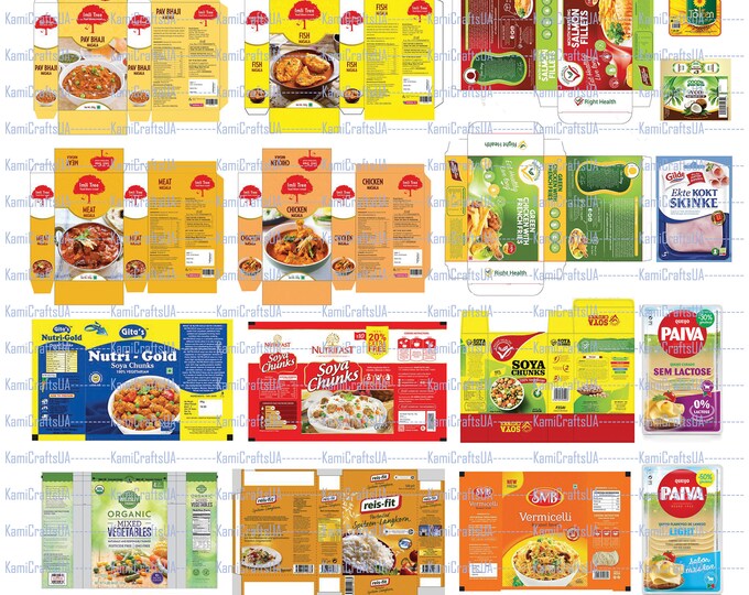 Printable Miniature Food Packaging for Miniature Dollhouse 1:6 Scale ...