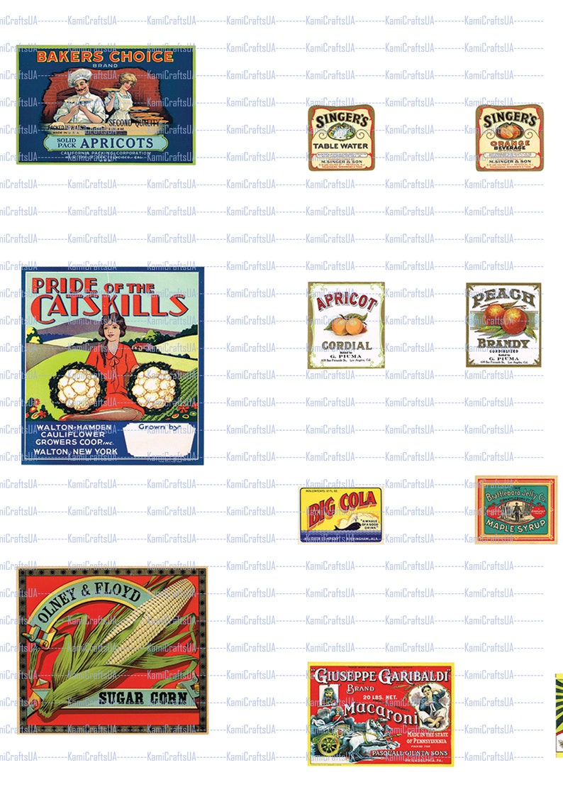 Printable Miniature Vintage Food Packaging 1900-1930 for Miniature ...