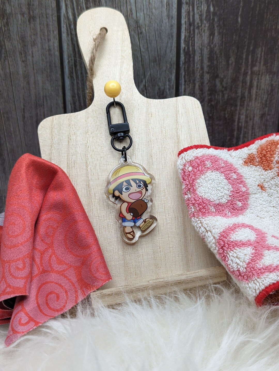 One Piece Luffy Acrylic Keychain Charm - Etsy