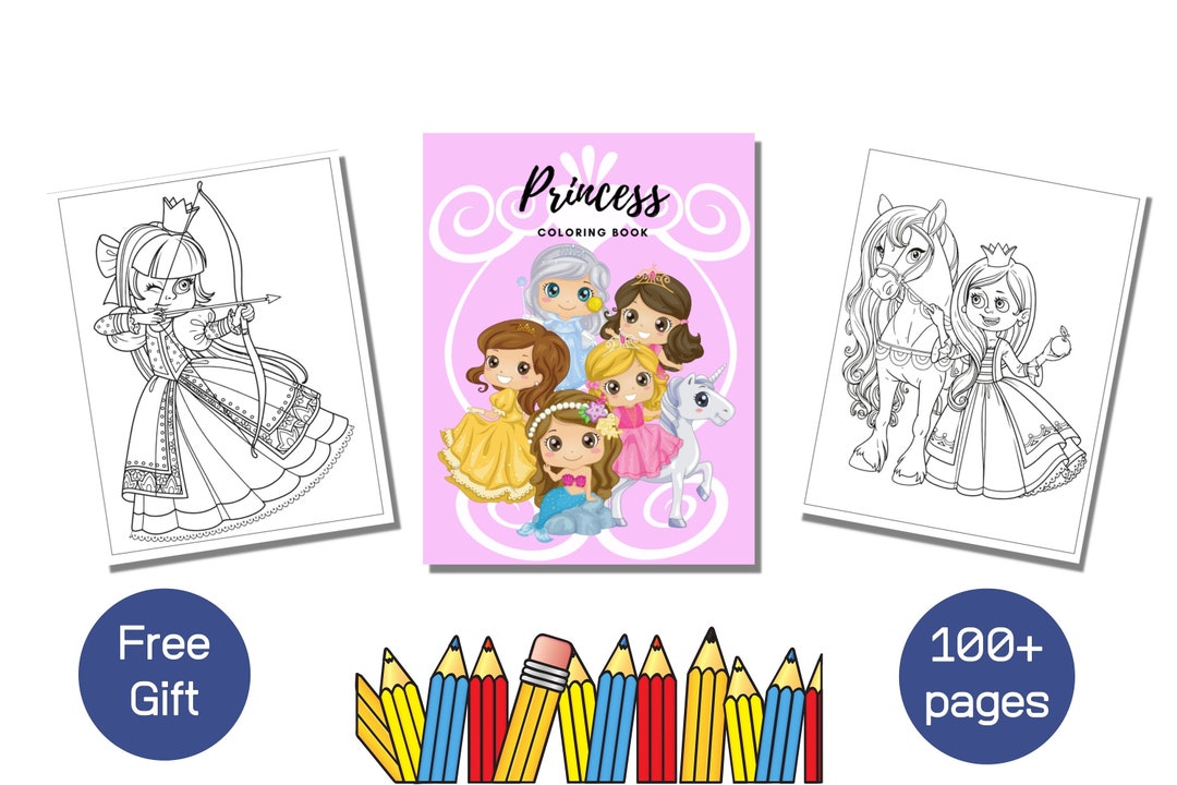Princess Coloring Pages Princess Coloring Books Coloring Book for Kids ...