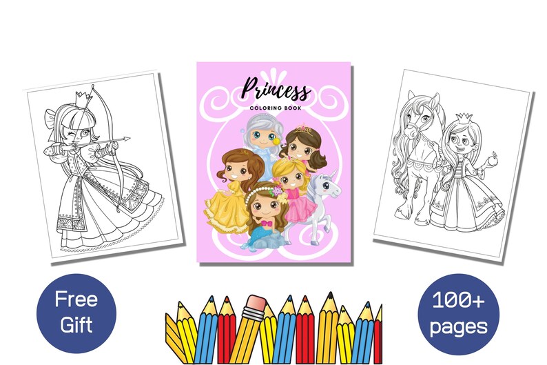 Princess Coloring Pages Princess Coloring Books Coloring Book for Kids ...