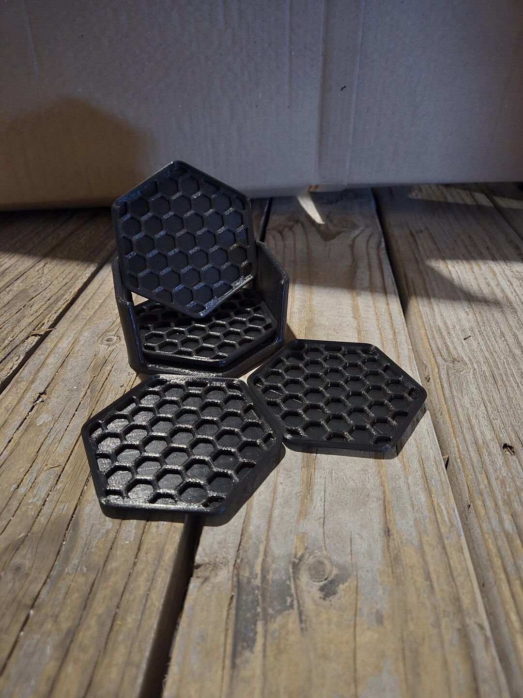 Unique 3D Printed Coaster Set With Holder – Customizable, Durable, and ...