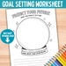 Goal Setting Worksheet, School Social Work, School Counselor Tools, Art ...