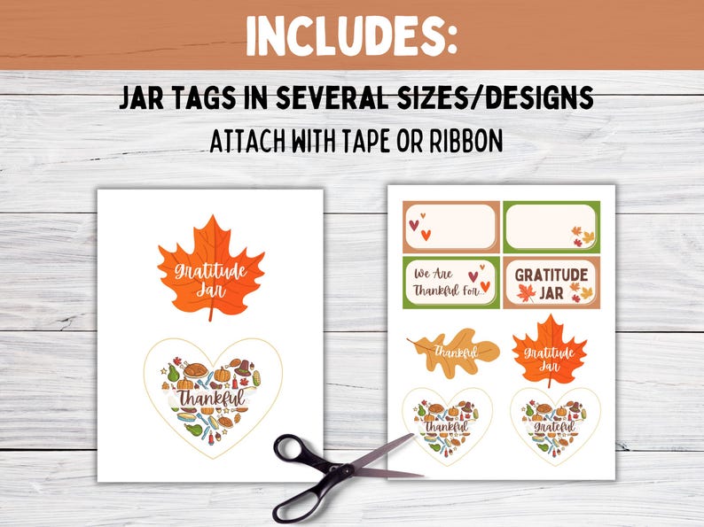 Gratitude Jar Kit Printable | Gratitude Journal | Thanksgiving Activity ...
