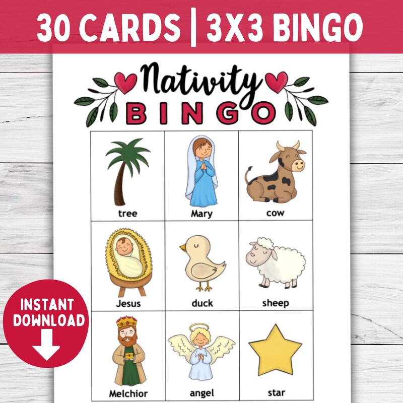 Nativity Bingo - Etsy