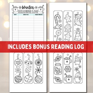 Christmas Coloring Bookmarks Printable | Holiday Coloring Page for Kids ...