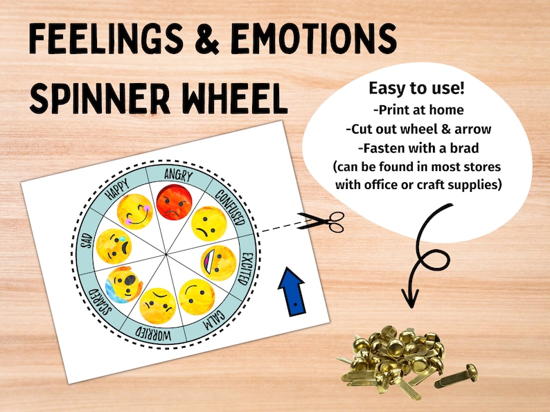 Emotions Feelings Wheel for Kids and Teens | Feelings Chart| Emotional ...