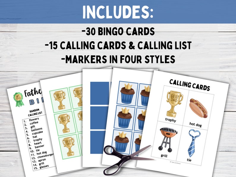 Fathers Day BINGO Preschool Activities, Father's Day Printable ...