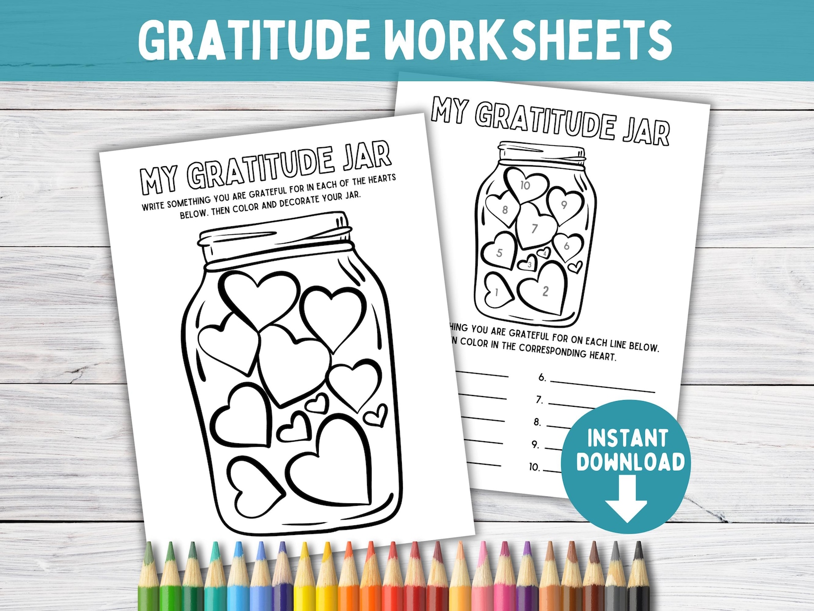 Gratitude Jar Worksheet Printable, Thankful Activities for Kids ...