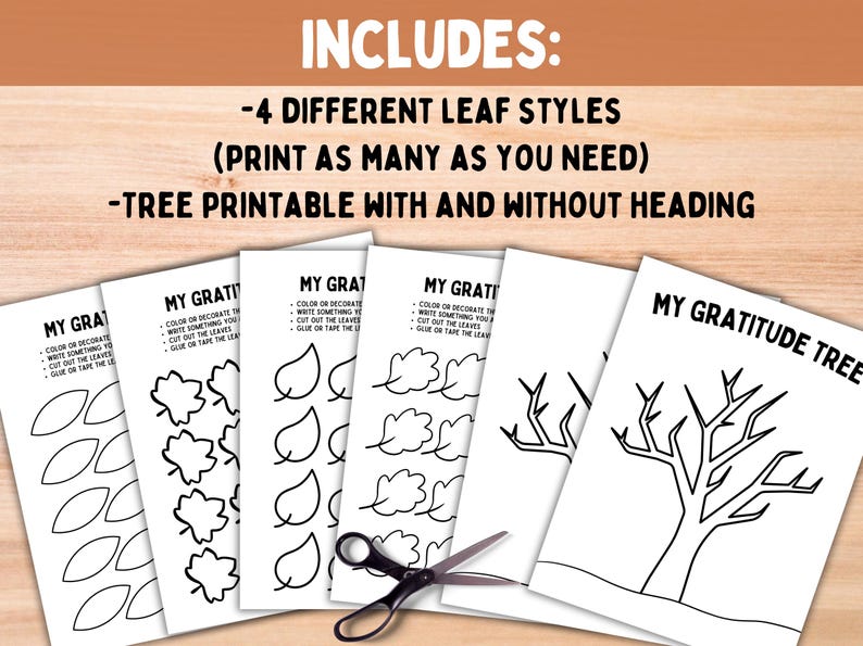 Gratitude Tree Coloring Craft Printable, Thankful Activities for Kids ...