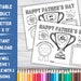 Fathers Day Coloring Placemat Printable | Father's Day Coloring Page ...