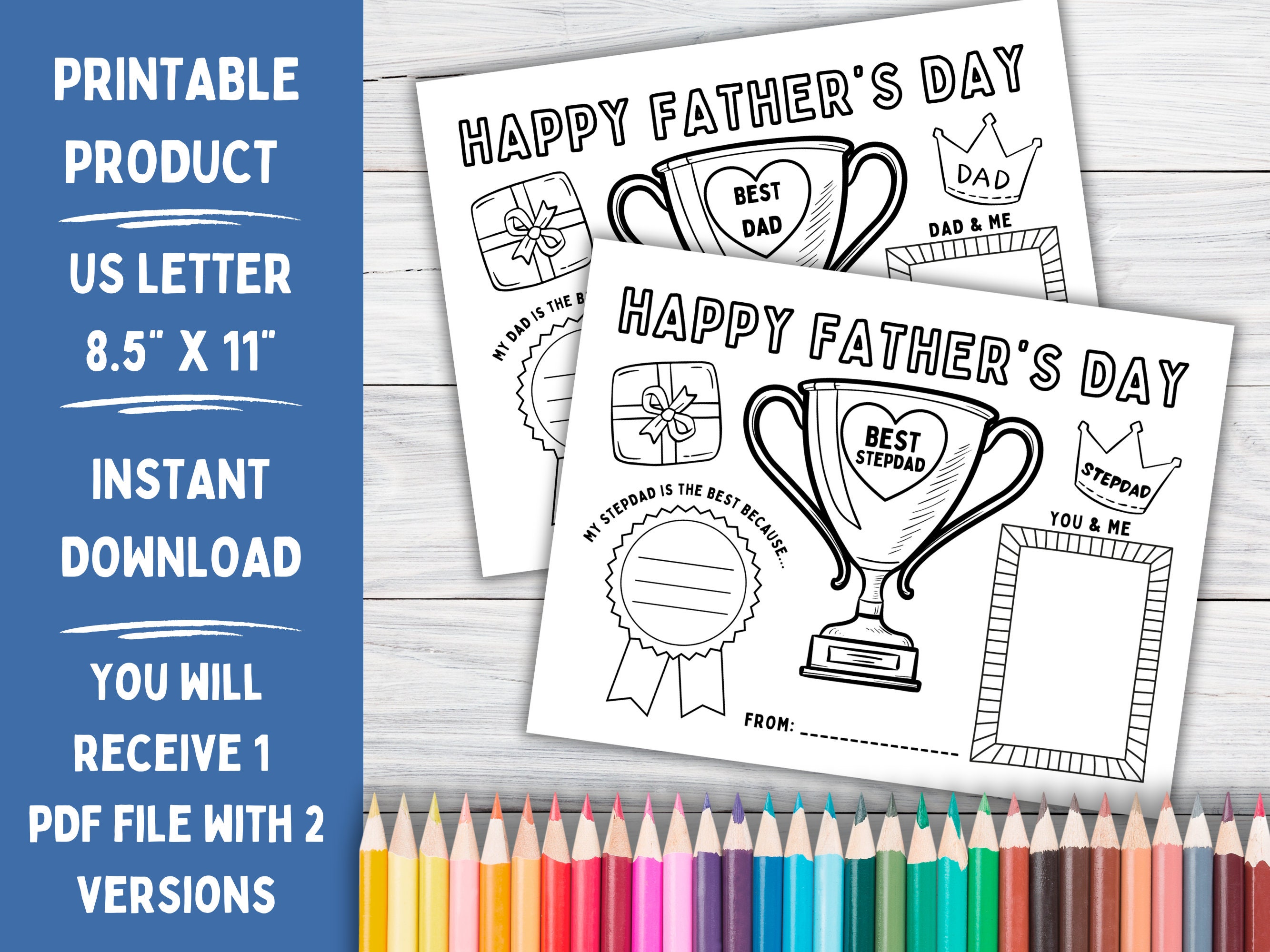 Fathers Day Coloring Placemat Printable | Father's Day Coloring Page ...