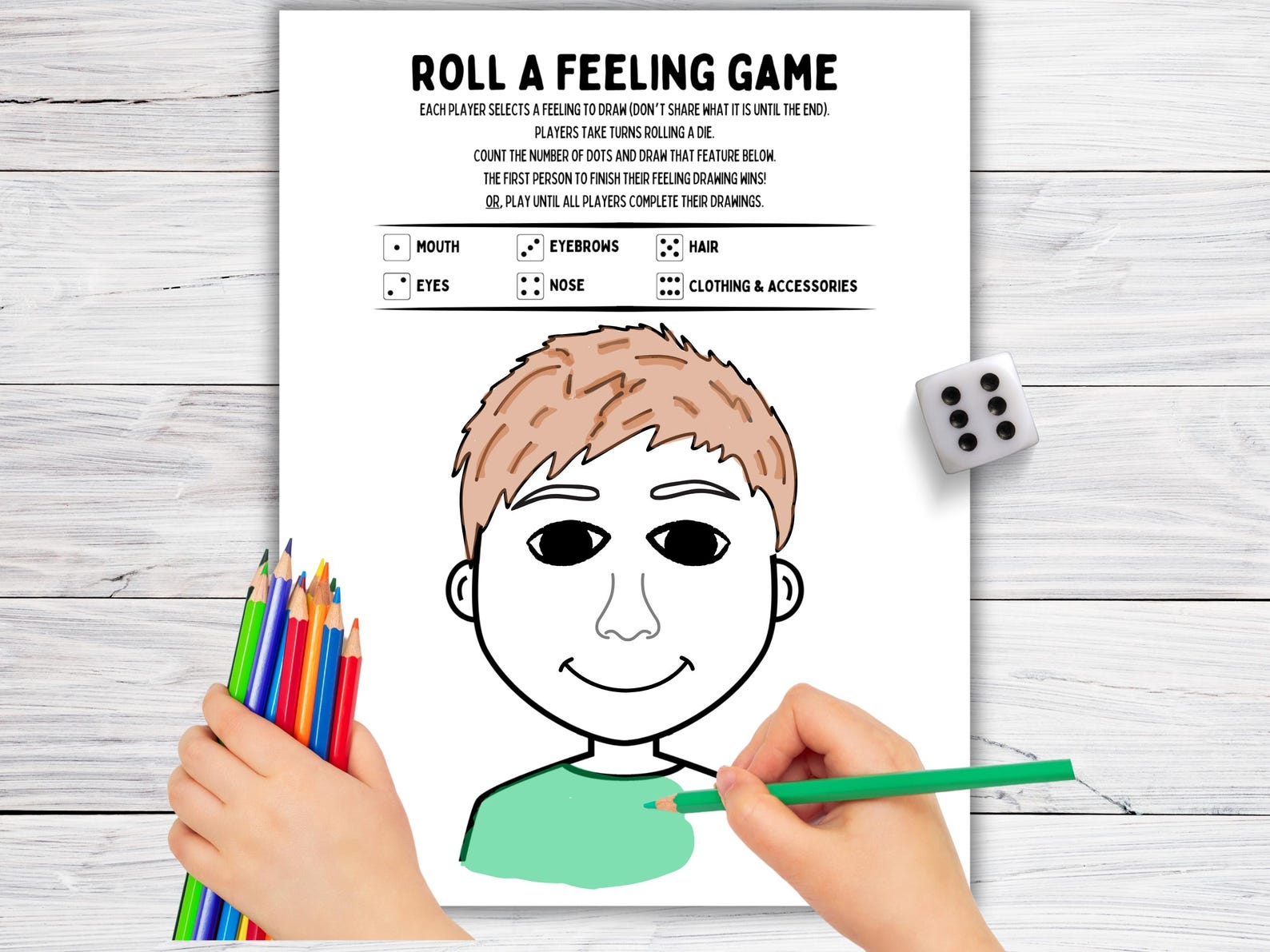 Feelings Therapy Game for Kids, Dice Emotions Activity, SEL Classroom ...