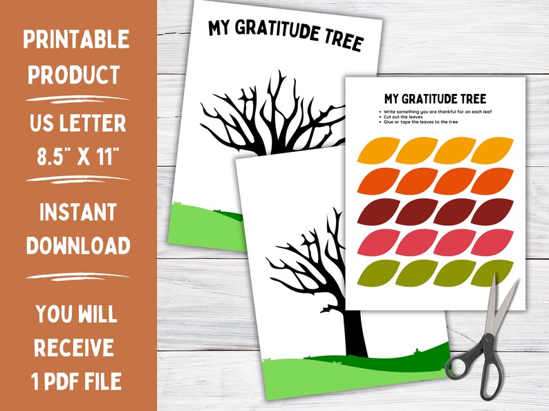 Gratitude Tree Craft Printable | Thankful Activities for Kids ...