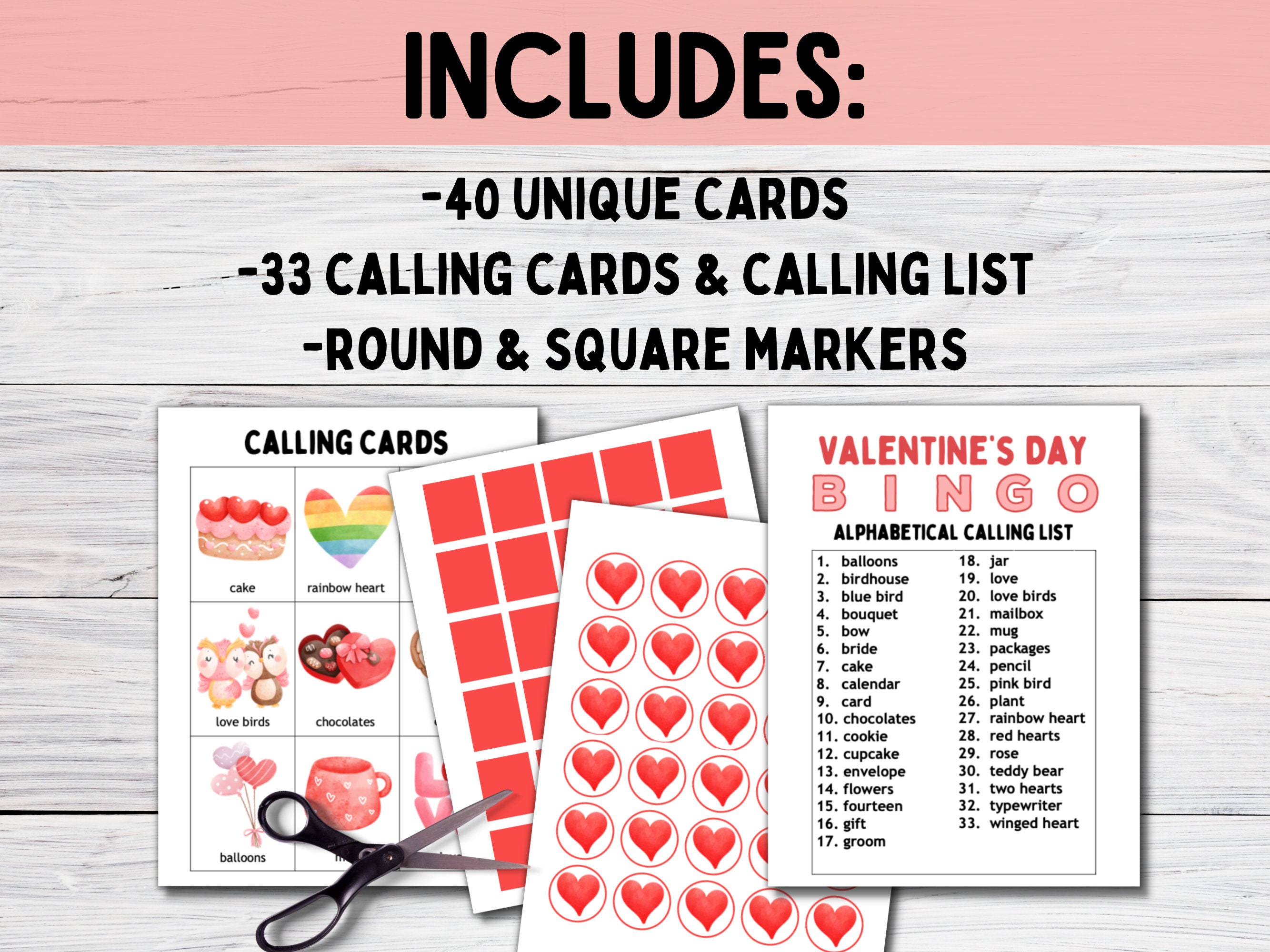 Valentine BINGO Card for Kids and Teens | Valentines Day Printable ...