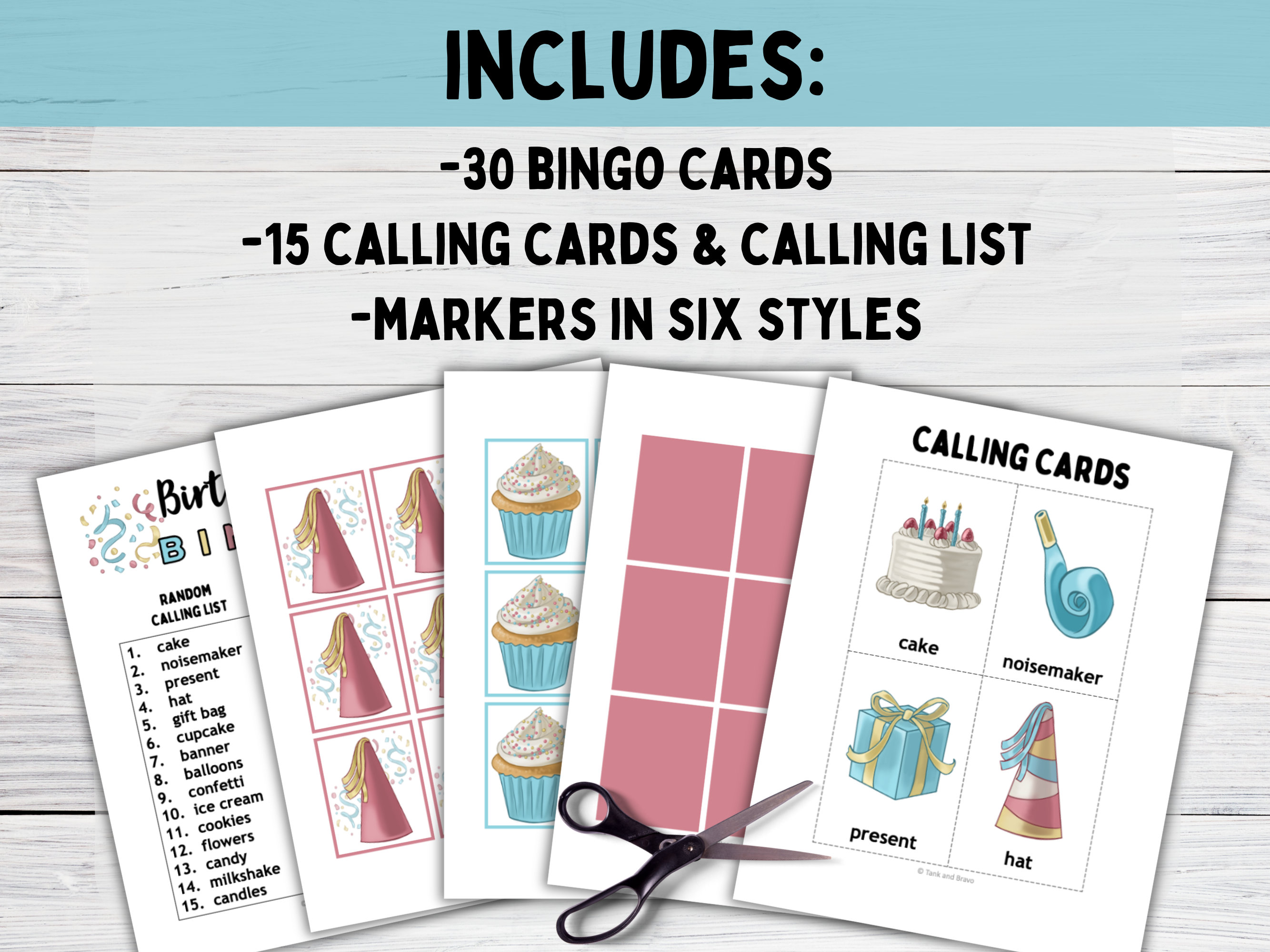 Birthday BINGO Card Preschool Activities | Birthday Party Game ...