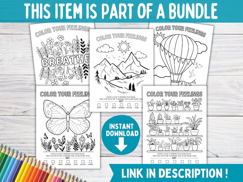 Feelings Emotions Coloring Page for Kids | Art Play Therapy Worksheet ...