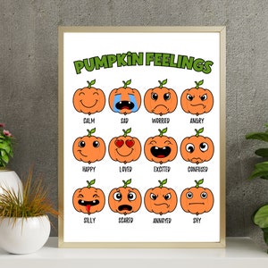 Pumpkin Feelings Chart for Kids | Emotions Poster | Emotional ...