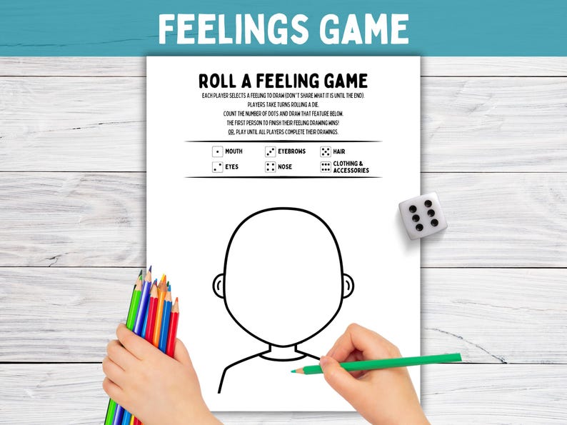Feelings Therapy Game for Kids, Dice Emotions Activity, SEL Classroom ...