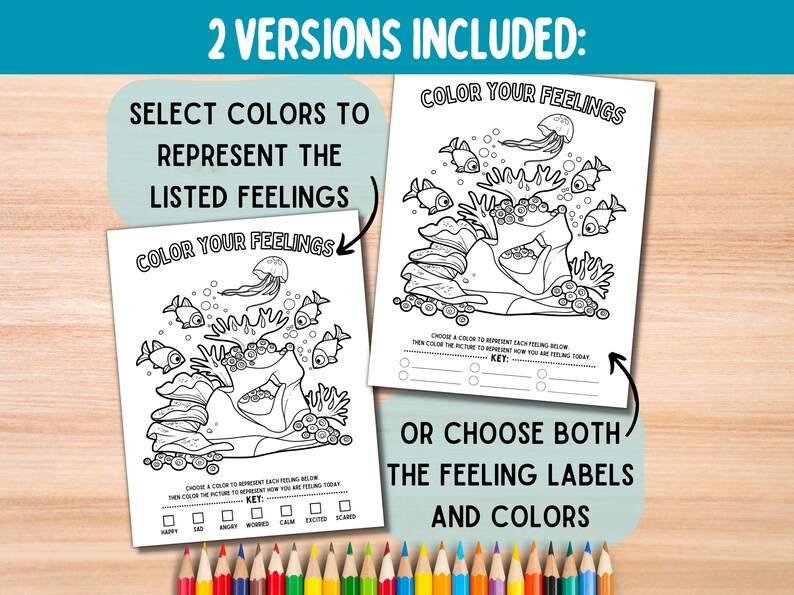 Feelings Emotions Coloring Page for Kids Art Play Therapy Worksheet ...