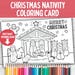 Christmas Nativity Coloring Card Printable | Christian Holiday Party ...
