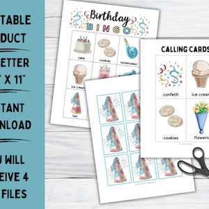 Birthday BINGO Card Preschool Activities | Birthday Party Game ...