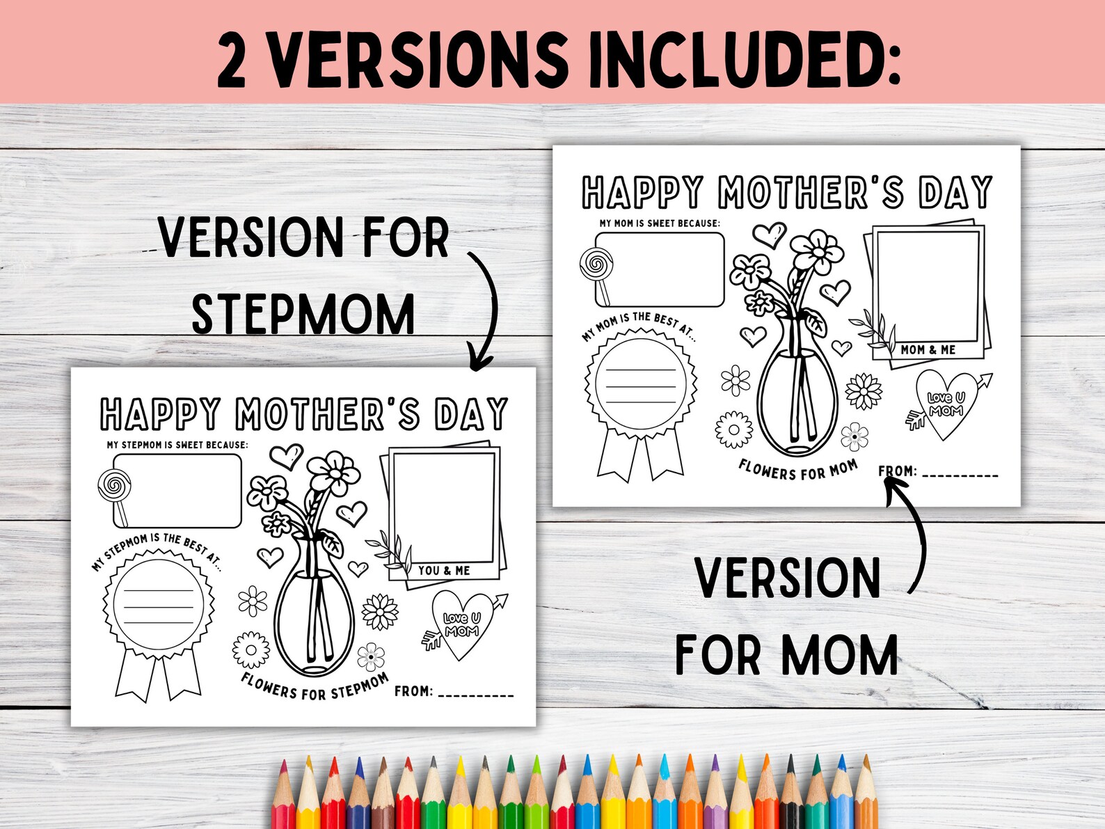 Mothers Day Coloring Placemat Printable | Mother's Day Coloring Page ...