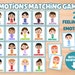 Feelings and Emotions Matching Game for Kids Printable | Play Therapy ...