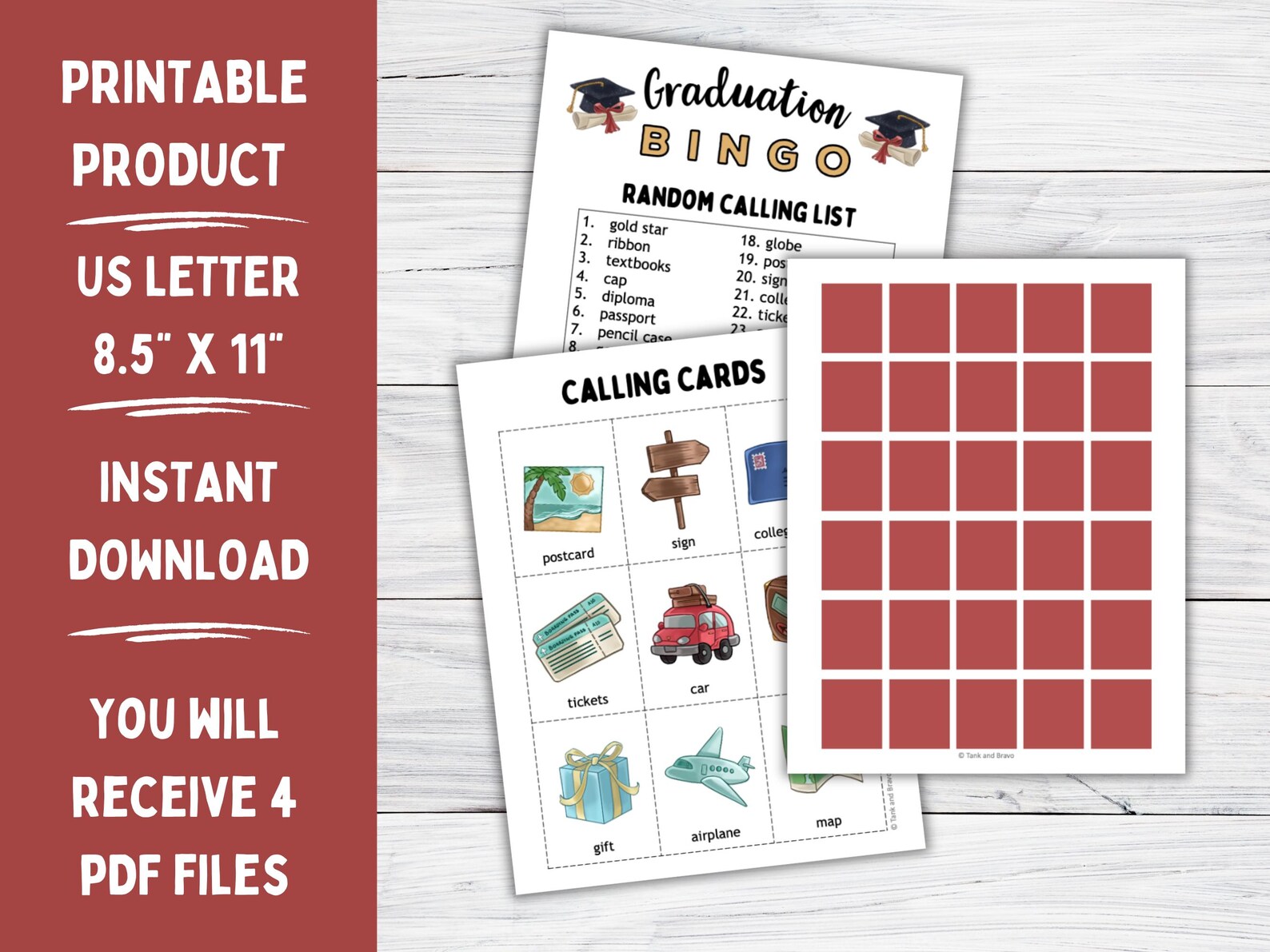 Graduation BINGO Card SET, 50 Cards & Markers, Graduation Games, Grad ...