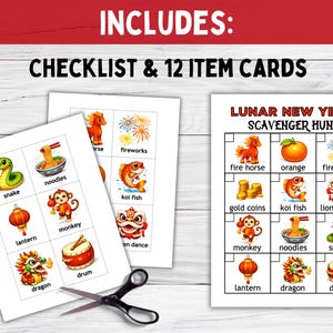 Cute Lunar New Year Scavenger Hunt Preschool Activities, Classroom ...