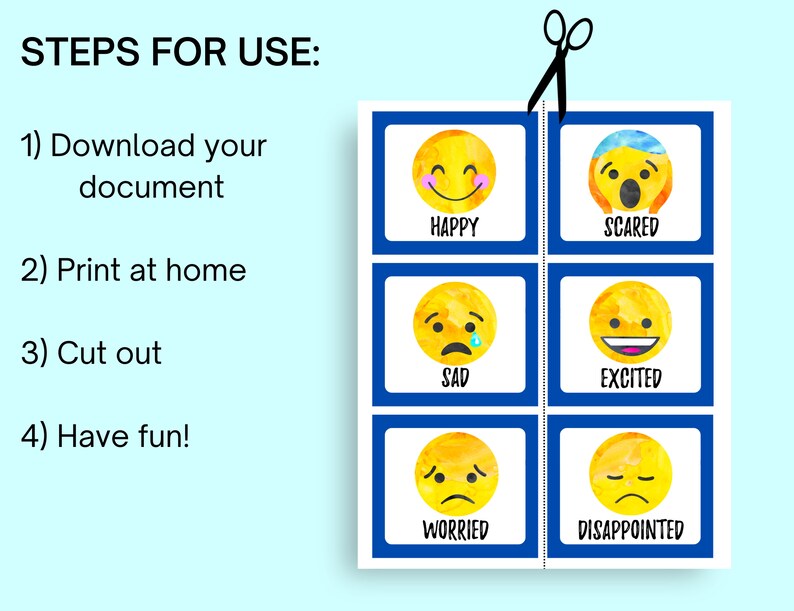 Emotions Matching Game for Kids | Classroom SEL Activity | Therapy Tool ...