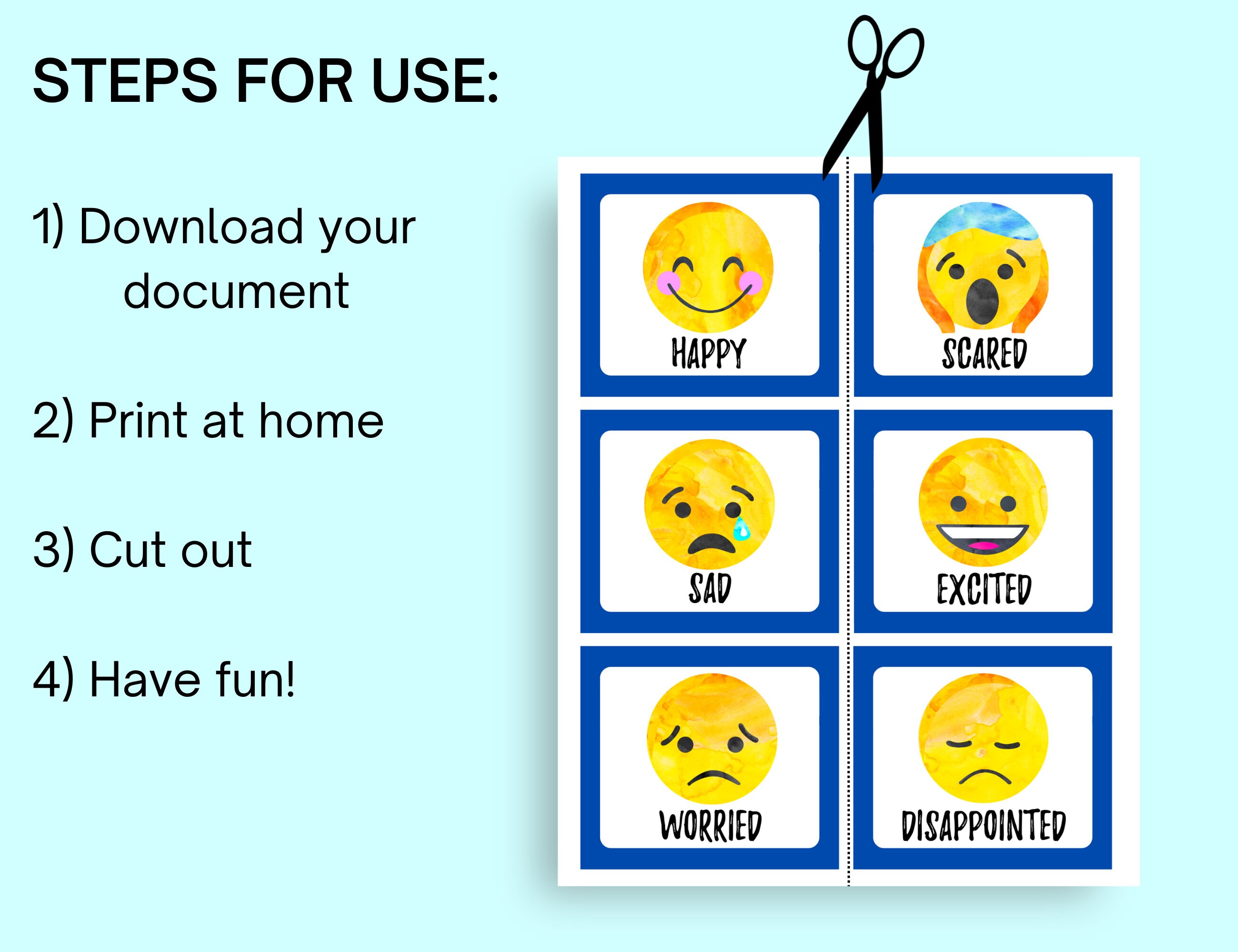 Emotions Matching Game for Kids | Classroom SEL Activity | Therapy Tool ...