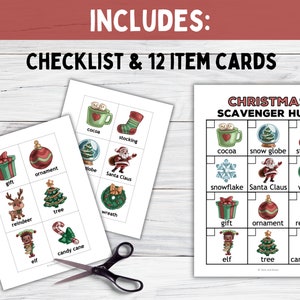 Christmas Scavenger Hunt Preschool Activities | Xmas Holiday Classroom ...