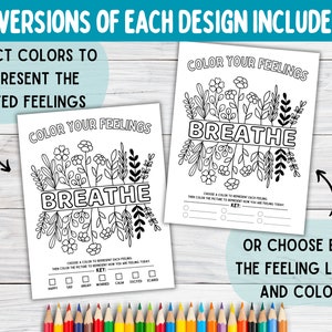 Feelings Emotions Coloring Page for Kids Teens and Adults | Therapy ...