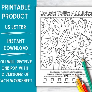 Feelings Coloring Page BUNDLE for Kids Teens or Adults | Emotions Check ...