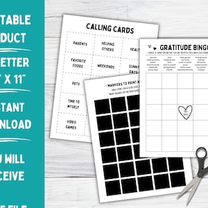 Gratitude Write-in Bingo Printable for Kids and Teens With Markers ...