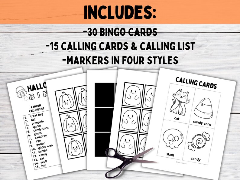 Halloween BINGO Coloring Cards Preschool Activities | Printable ...