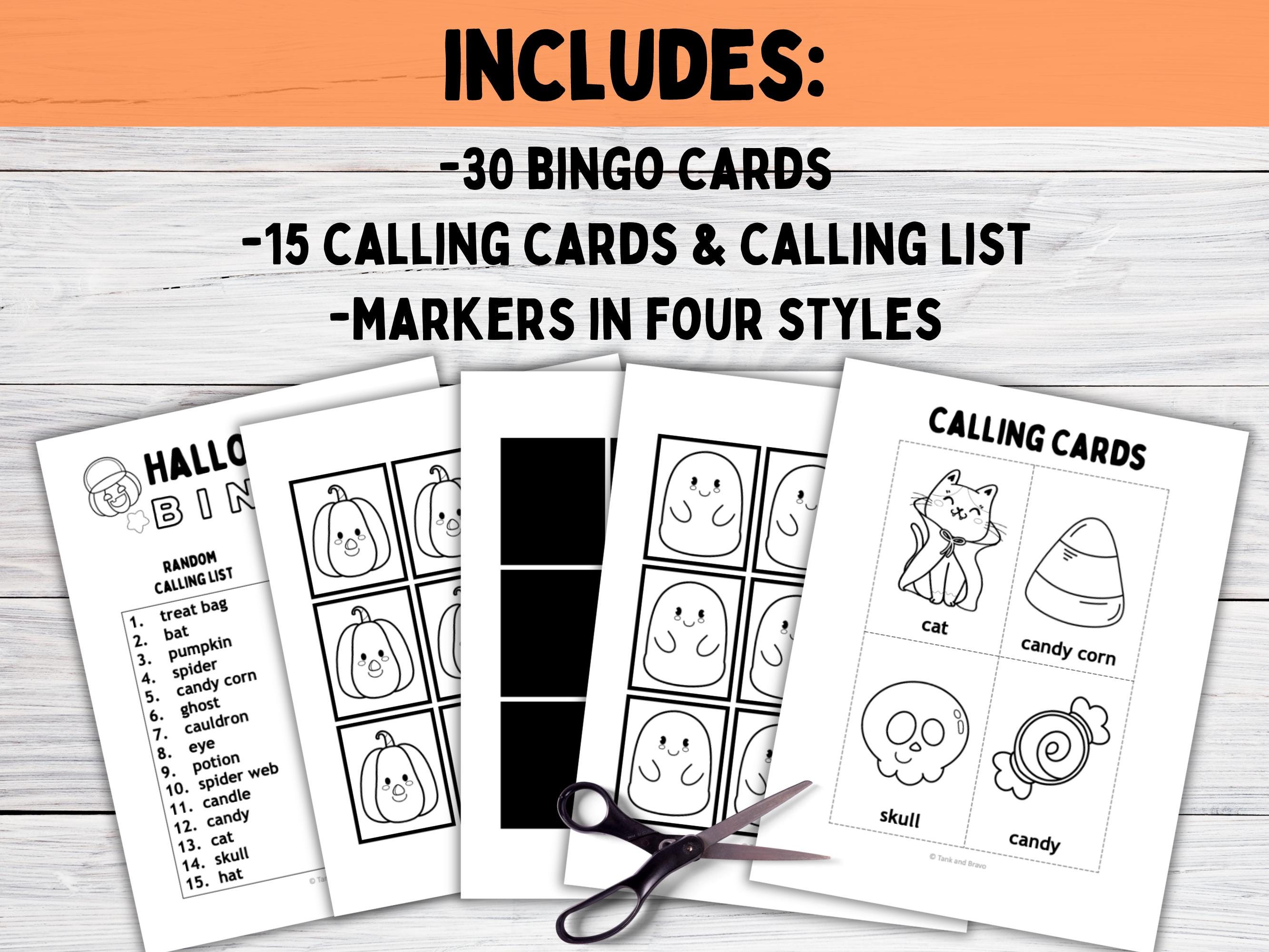 Halloween BINGO Coloring Cards Preschool Activities | Printable ...
