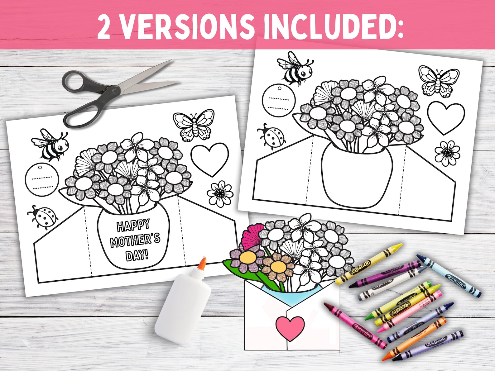 Mothers Day Coloring Card Printable | Mother's Day Craft for Kids ...