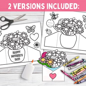 Mothers Day Coloring Card Printable | Mother's Day Craft for Kids ...