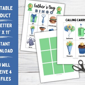 Fathers Day BINGO Preschool Activities, Father's Day Printable ...