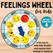 Emotions Feelings Wheel for Kids and Teens | Feelings Chart| Emotional ...