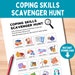 Coping Skills Scavenger Hunt Game for Kids and Teens Printable | Child ...