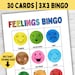 Emotions BINGO Card Preschool Activities Feelings Printable Classroom ...