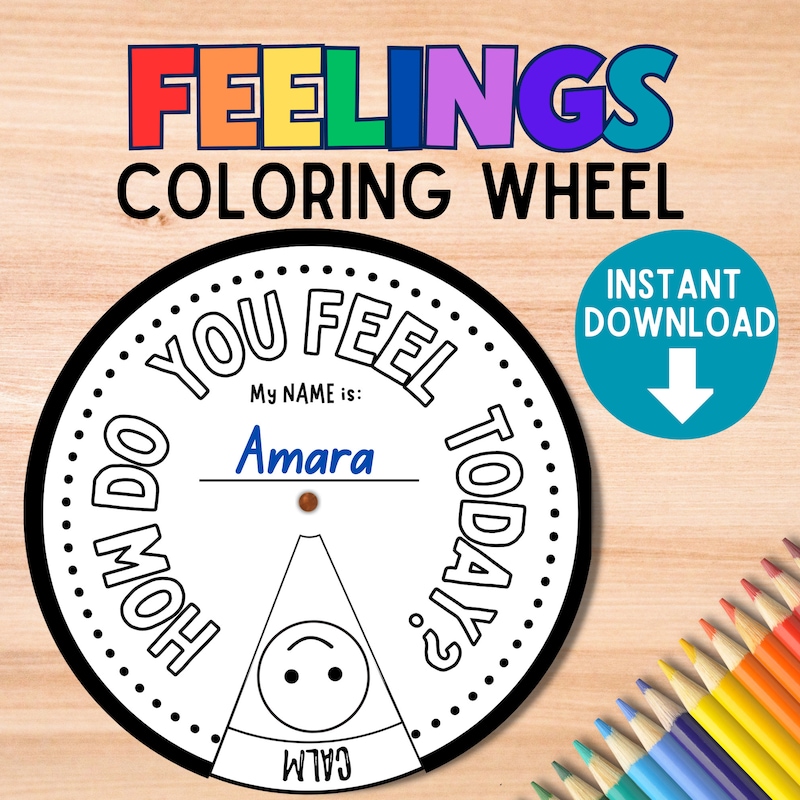 Colour Wheel With Moods - Etsy UK