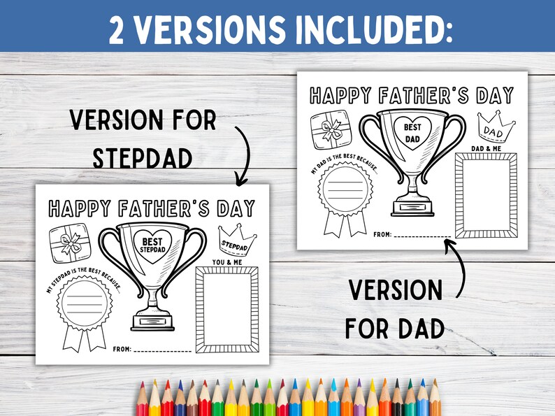 Fathers Day Coloring Placemat Printable | Father's Day Coloring Page ...